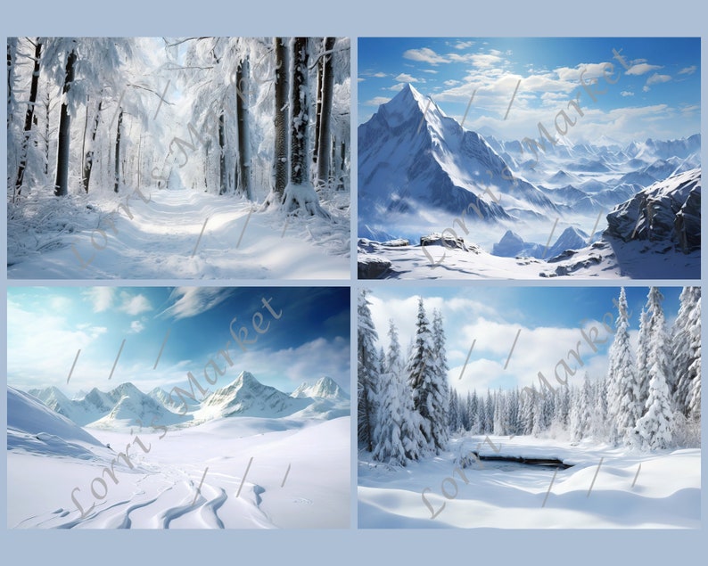 Captivating Winter Scene Backdrops for Photography 20 High-resolution ...