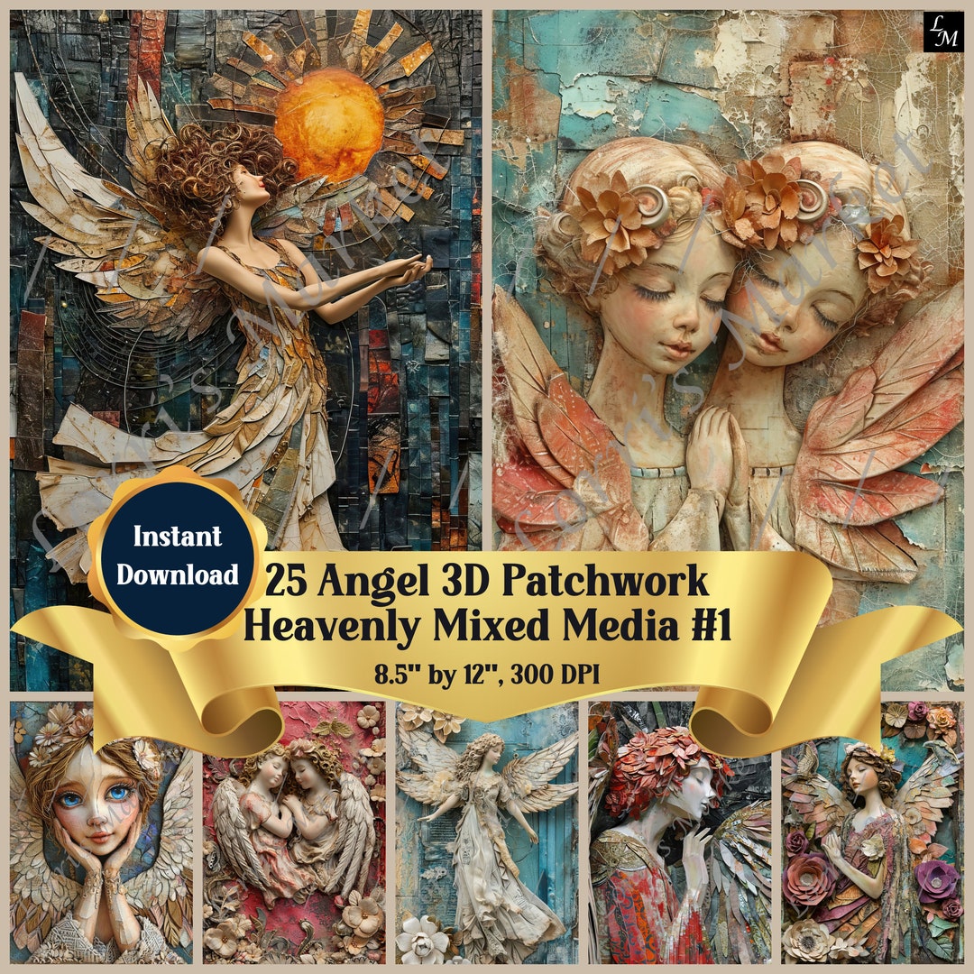 Vintage Angel Junk Journal Digital Download: Spiritual Home Decor ...