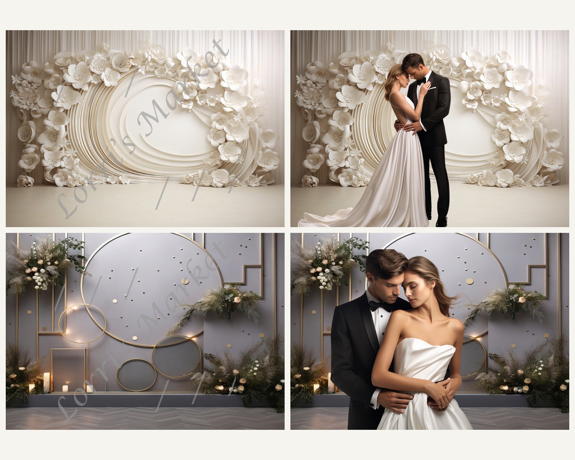 Elegant Wedding Backdrop Collection Digital Download: 20 High-res ...