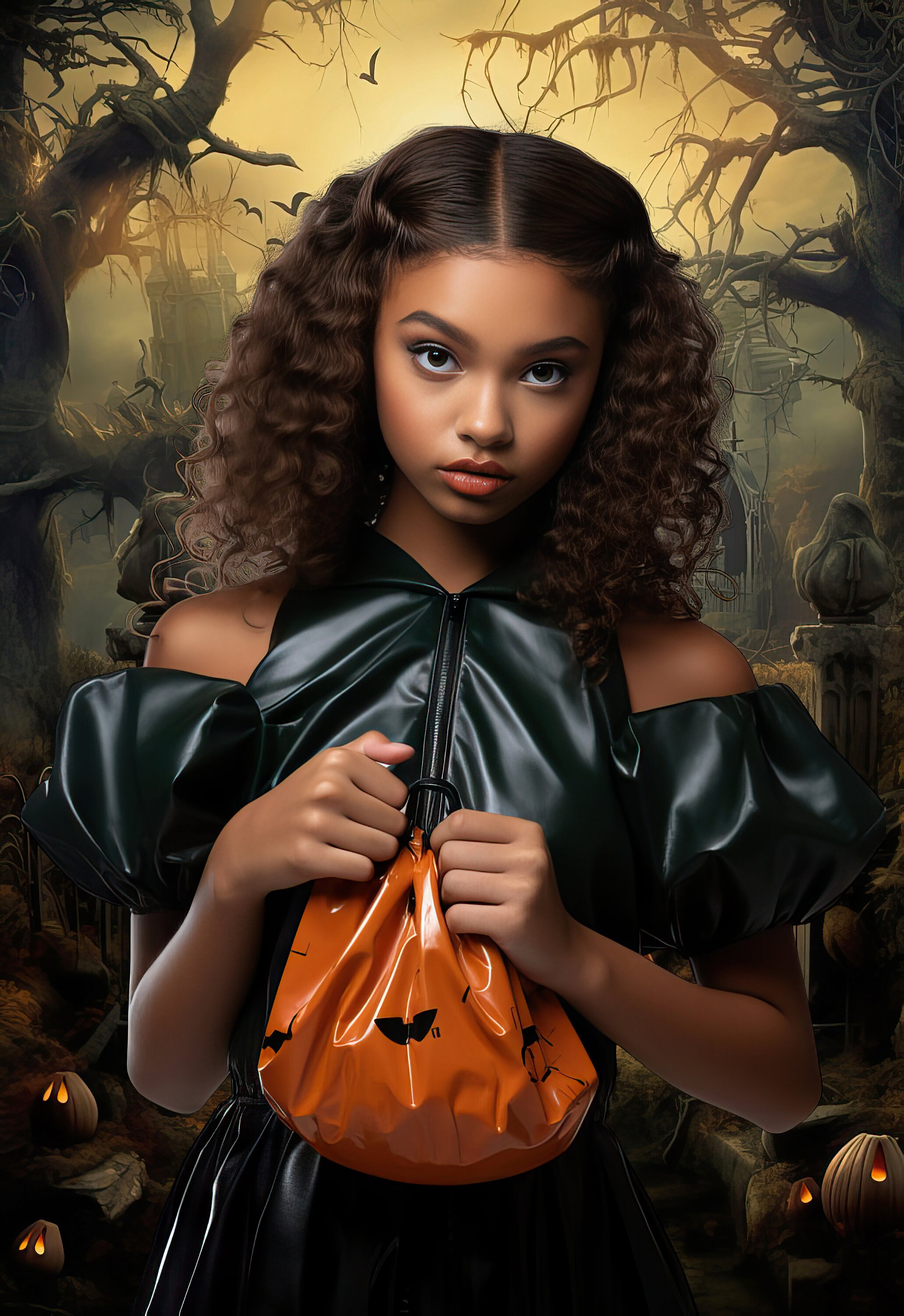 Spooky Halloween Digital Backdrops: Haunted Houses, Graveyards ...