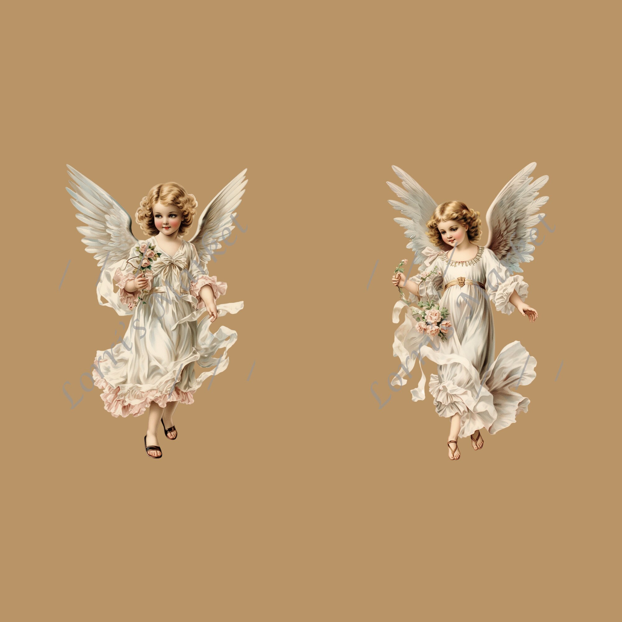 Victorian Angel Clipart Collection Digital Download: Transparent PNG ...