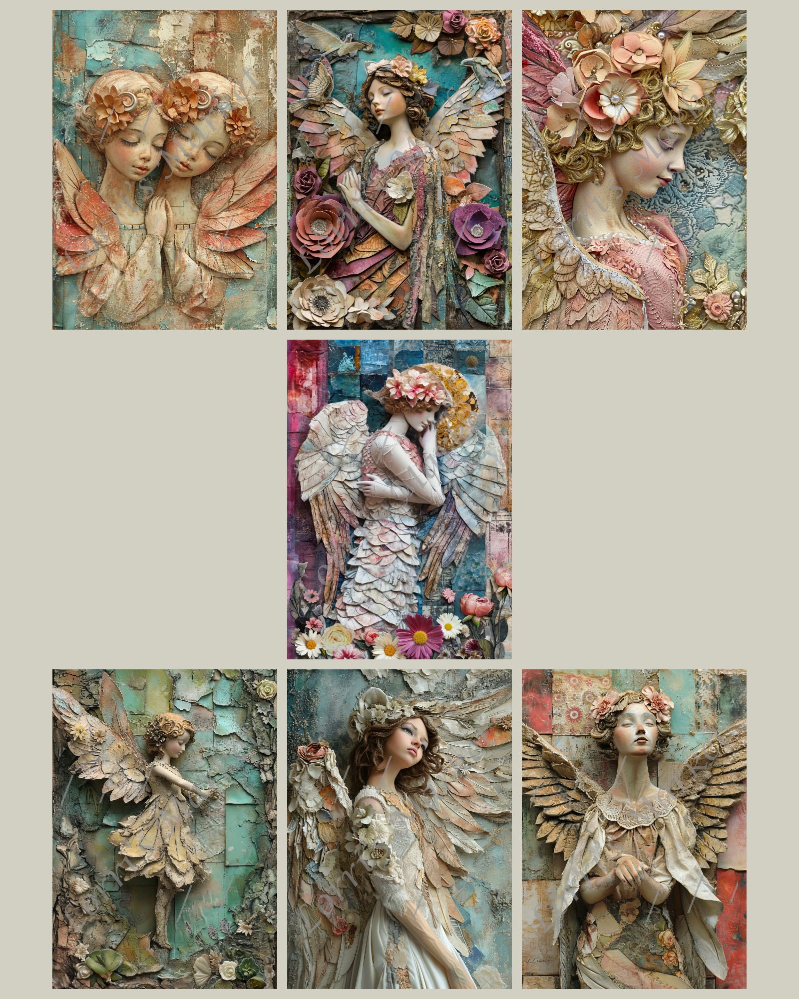 Vintage Angel Junk Journal Digital Download: Spiritual Home Decor ...