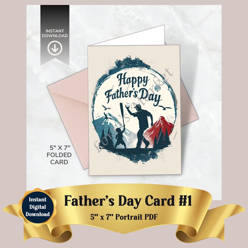Printable Father's Day Card Digital Download: Greeting Card for Dad ...