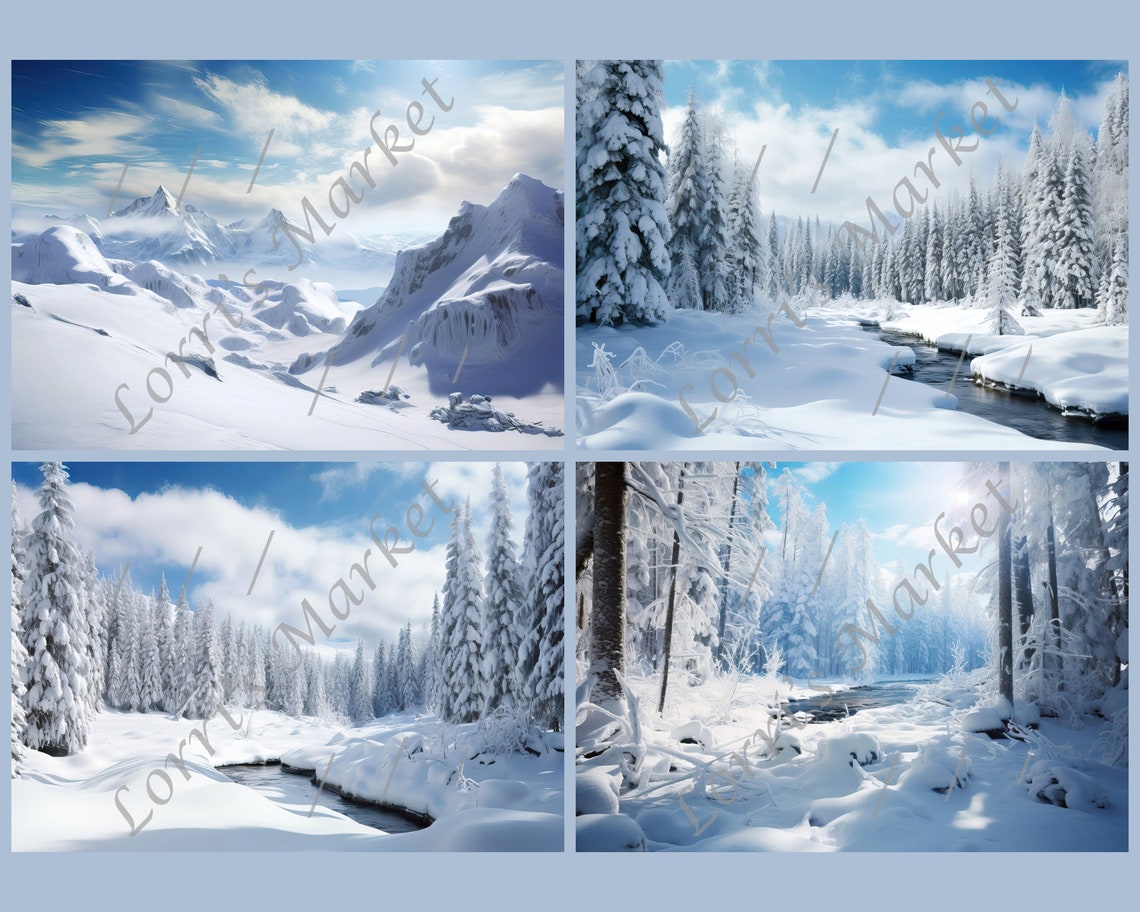 Captivating Winter Scene Backdrops for Photography 20 High-resolution ...