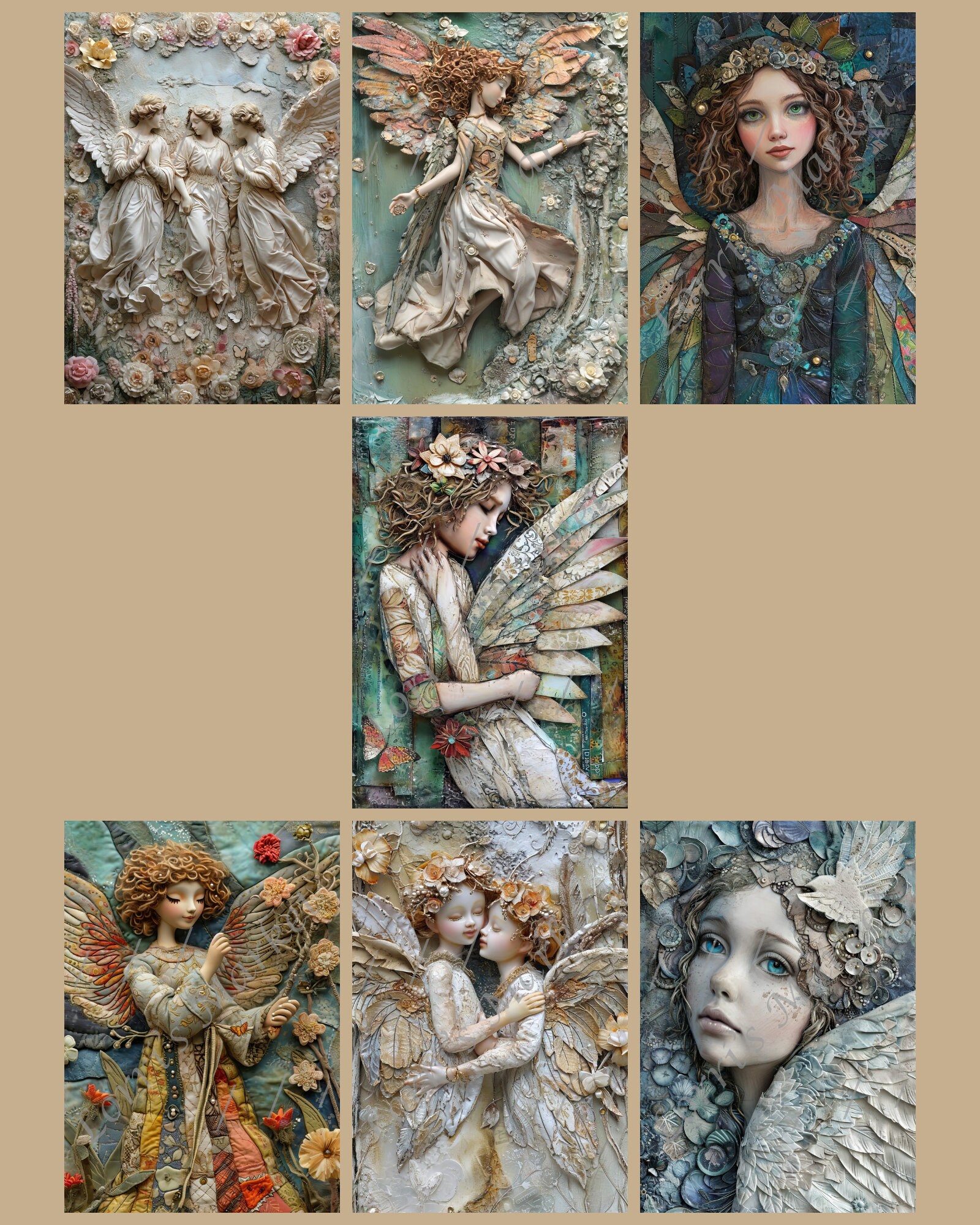 Vintage Angel Junk Journal Digital Download: Spiritual Home Decor ...