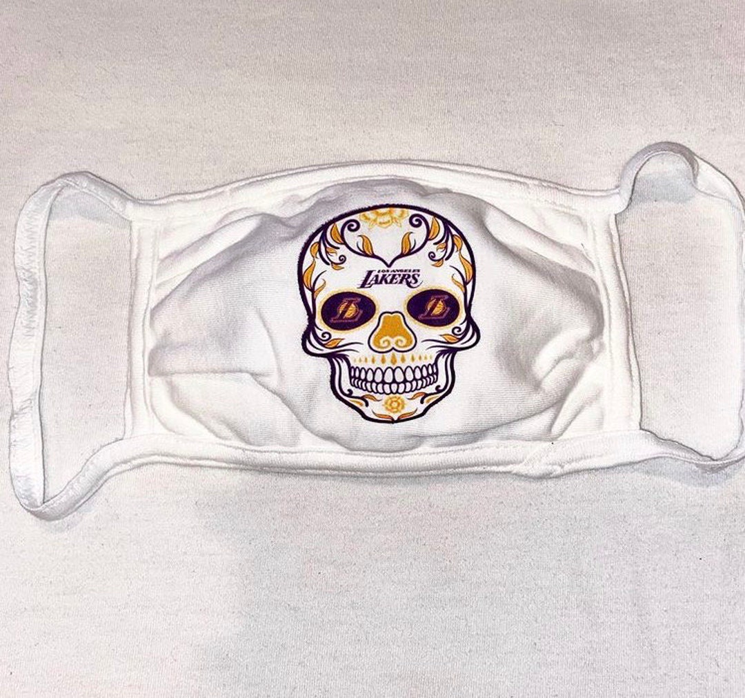 Los Angles Lakers Skull Face Mask - Etsy