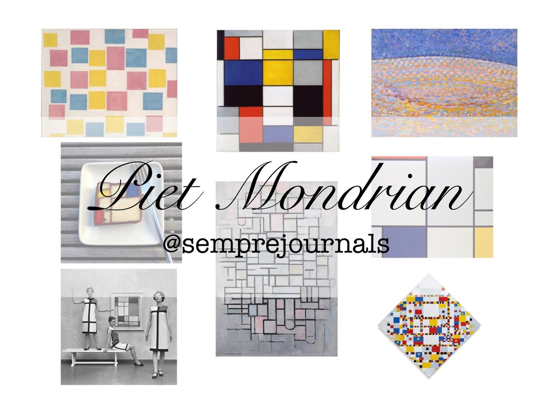 Piet Mondrian Modernist Painter Images for Journaling and Collage - Etsy