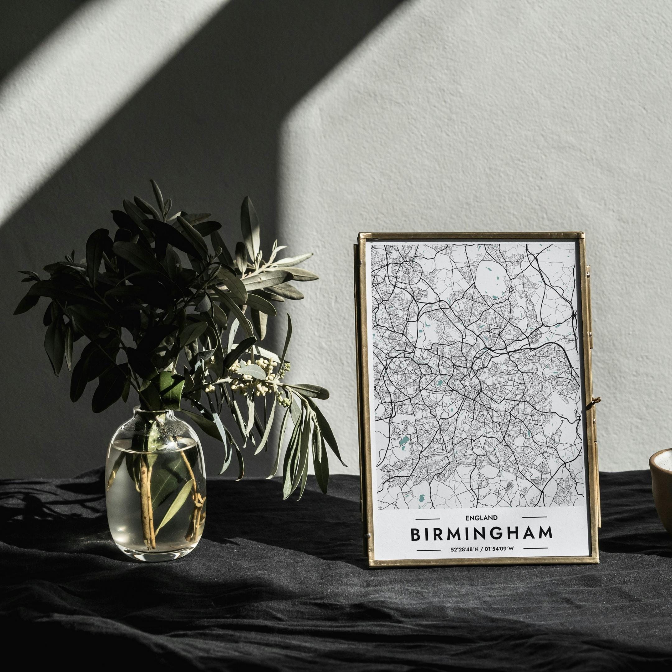 Birmingham Poster, Minimalistic City Map Prints, Wall Art Print ...