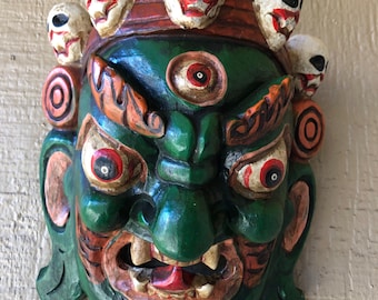 Authentic Tibetan Yama Mask Yama God of Death Tibetan Wood - Etsy