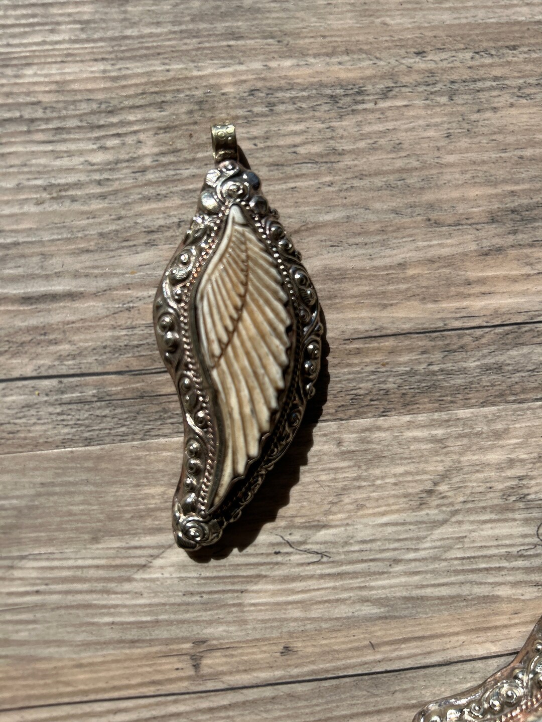 Bone Wing Pendant,handcrafted,nepalese,tibetan,himalayan,angel Wing ...
