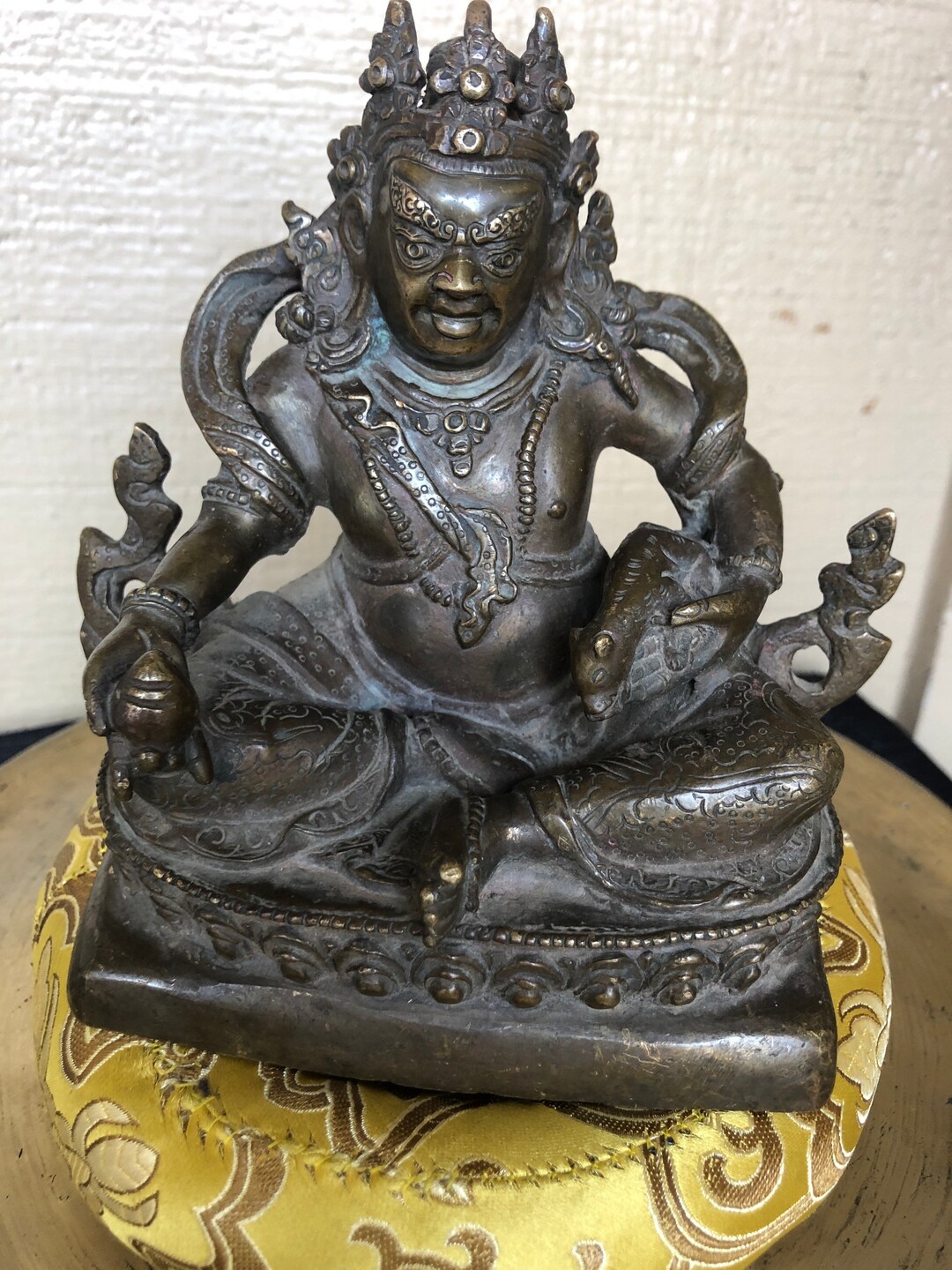 Handmade Copper Kuber Statue, Hindu God of Wealth, 5.5 Inches - Etsy