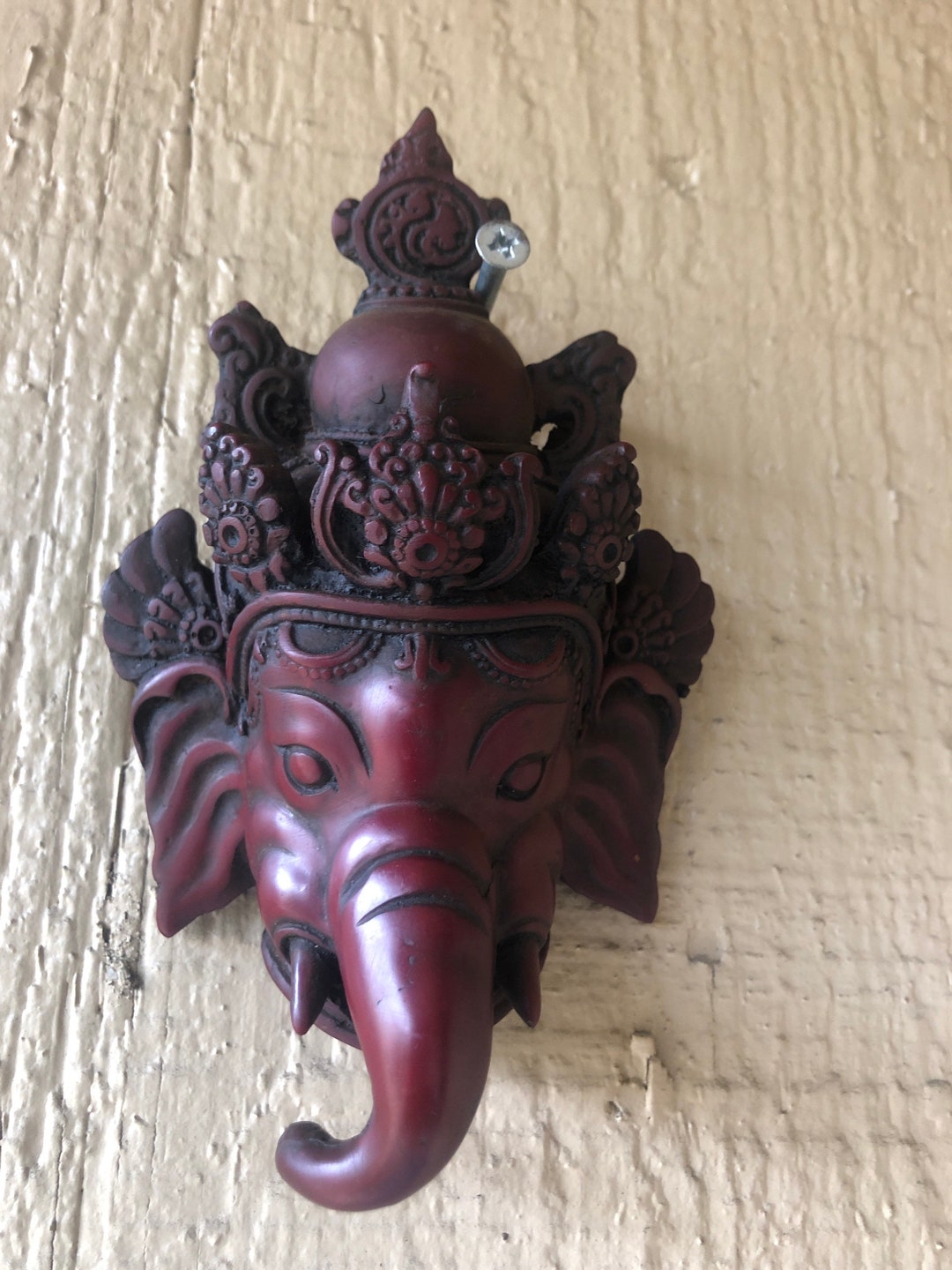Ganesh Mask Lord Ganesh Mask Resin Mask Wall Hanging Good Luck Mask ...