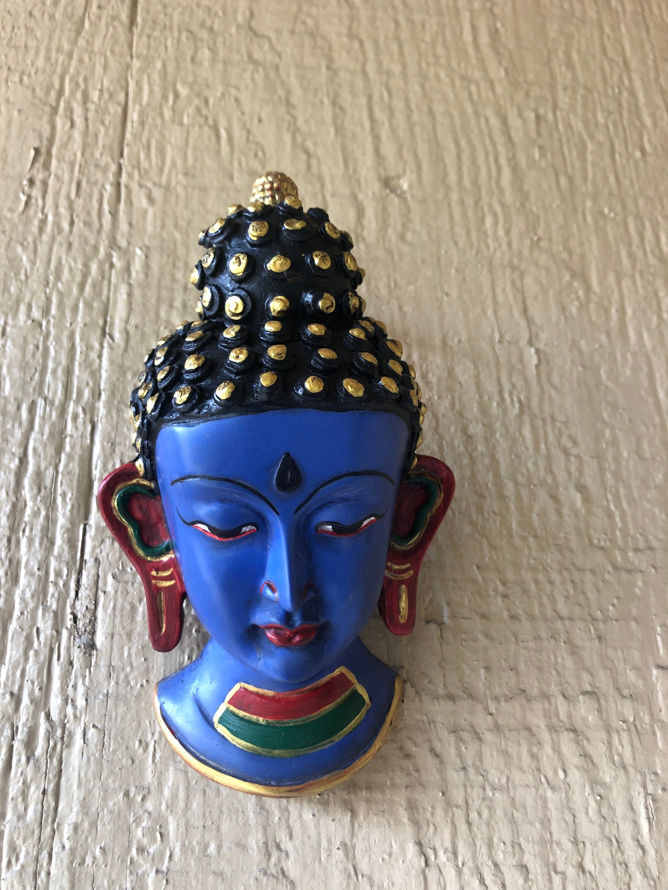 Buddha Mask Nepali Mask Tibetan Mask Handmade Mask Made in - Etsy