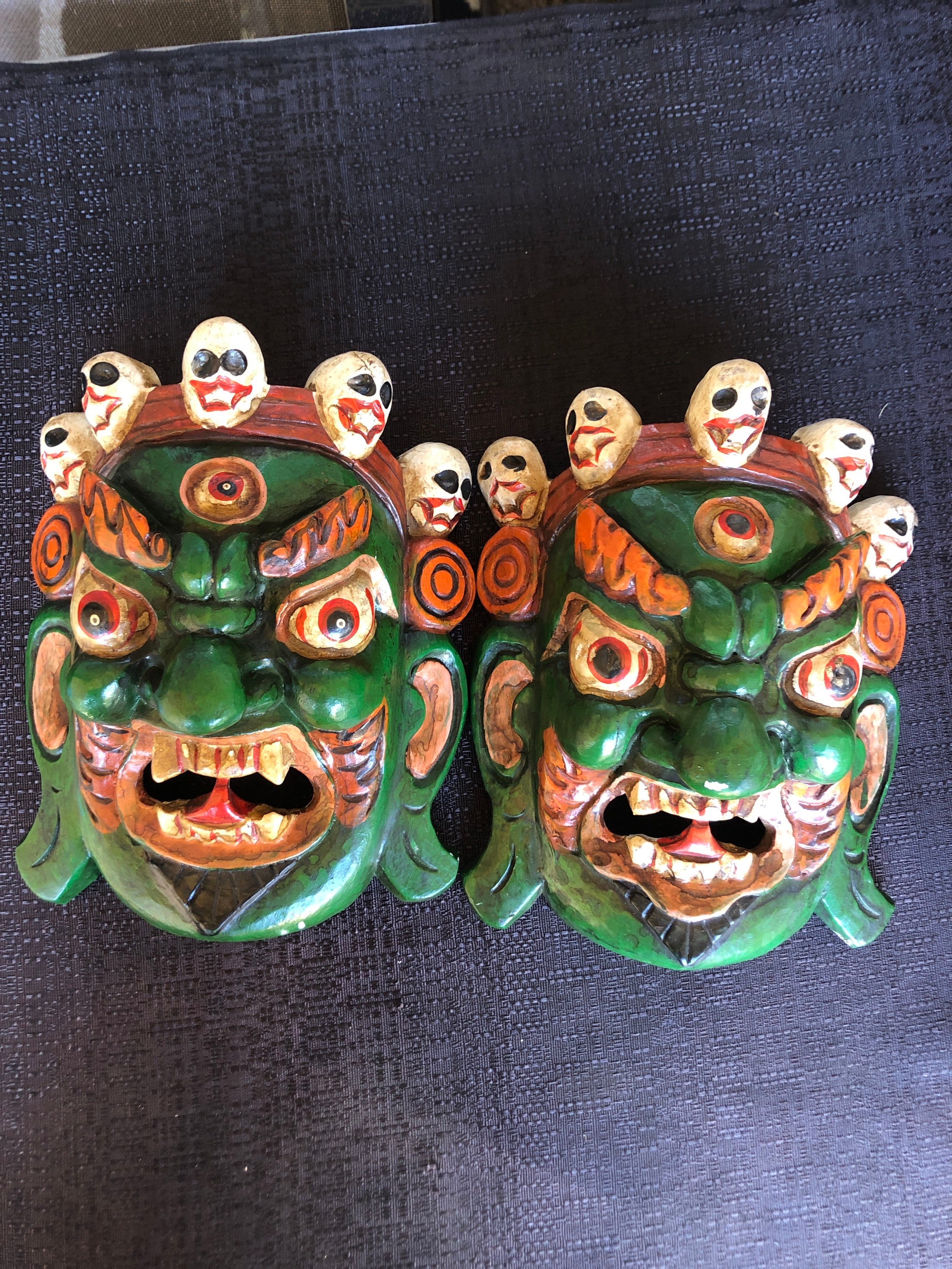 Wooden Mask Mahakala Mask Nepali Mask Tibetan Mask Wall | Etsy