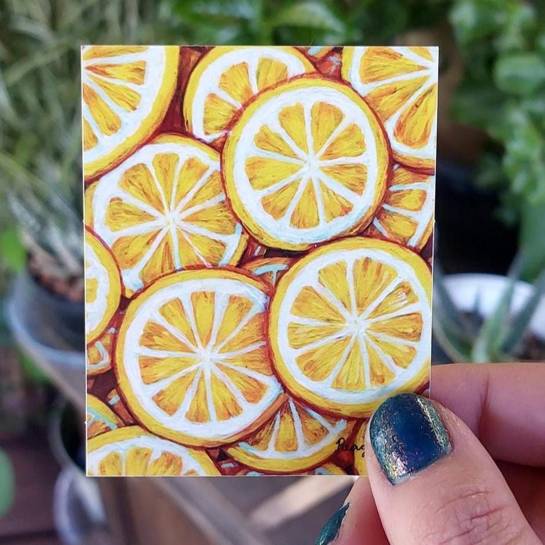 Citrus - Lemon Vinyl Sticker - Etsy