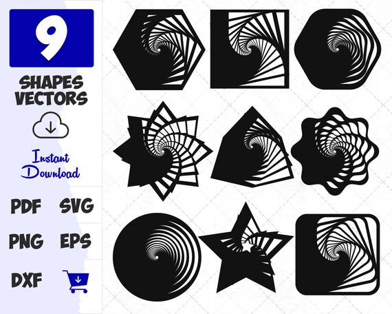 9 Geometric Shape Svg Geometric Shape Svg Silhouette | Etsy