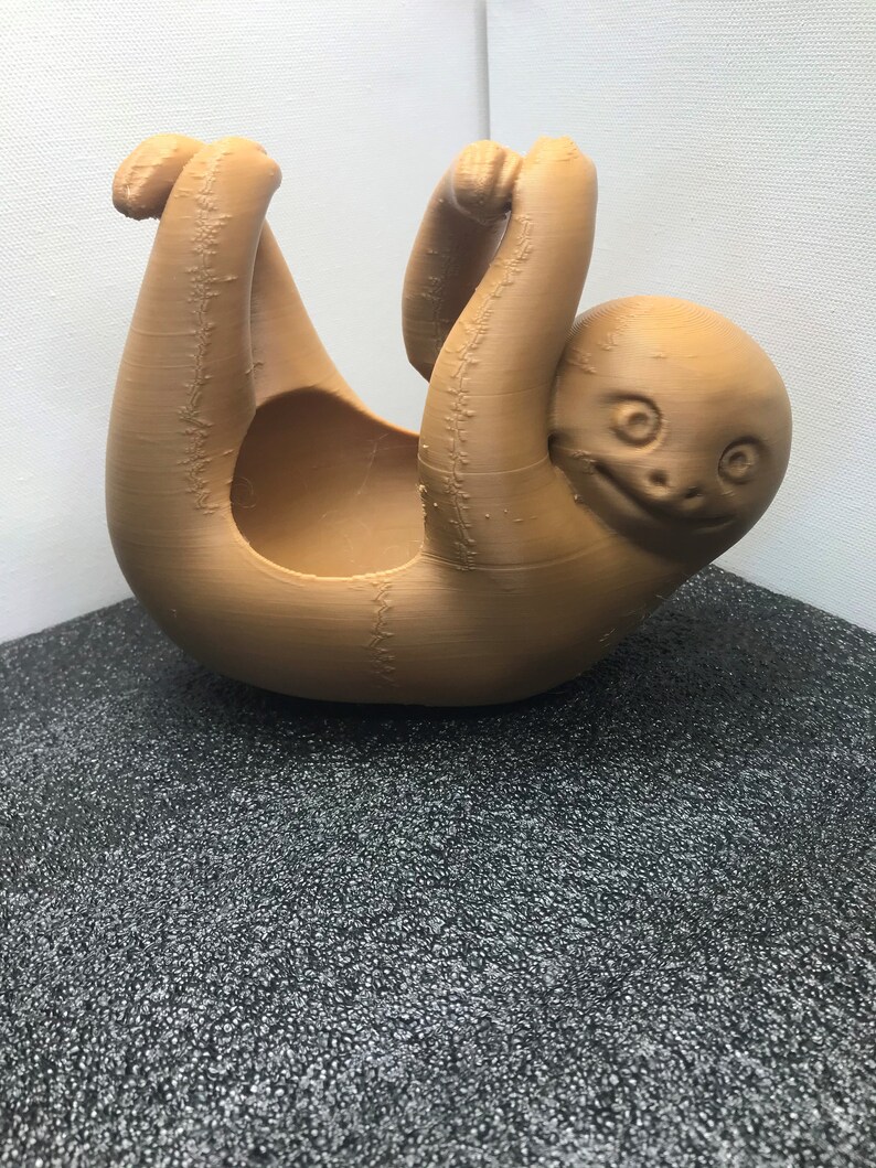 3D Printed Hanging Sloth Planter | Etsy