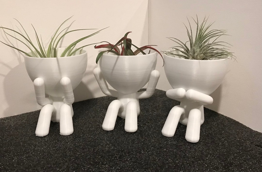 3D Printed 'no Evil' Bundle Robert Planter Style Planters - Etsy