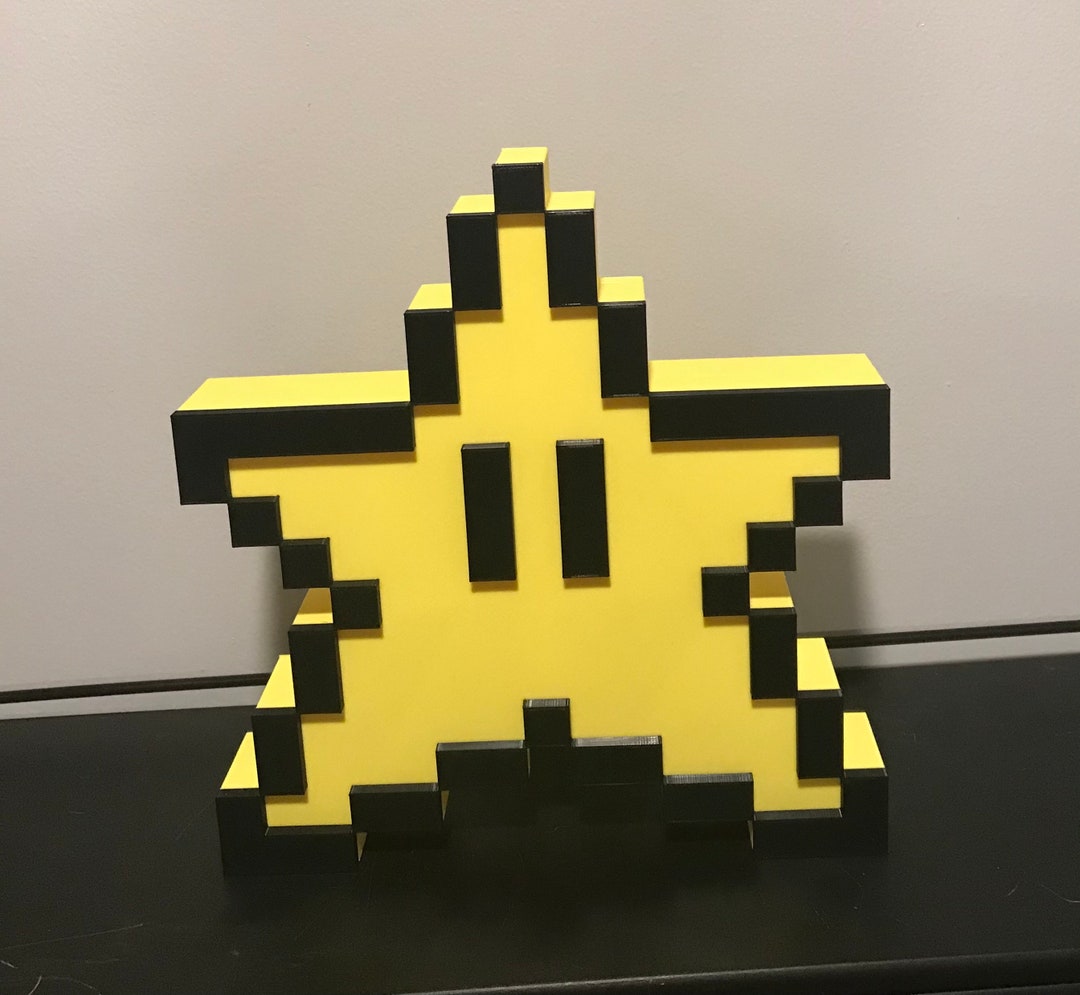 8-bit Super Mario Star Tree Topper - Etsy