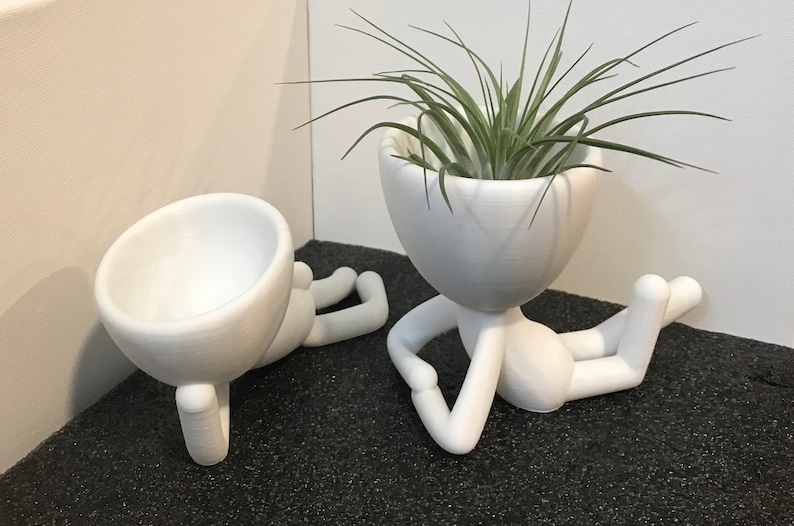 3D Printed 'lazy Day' Bundle Robert Planter Style Planters - Etsy