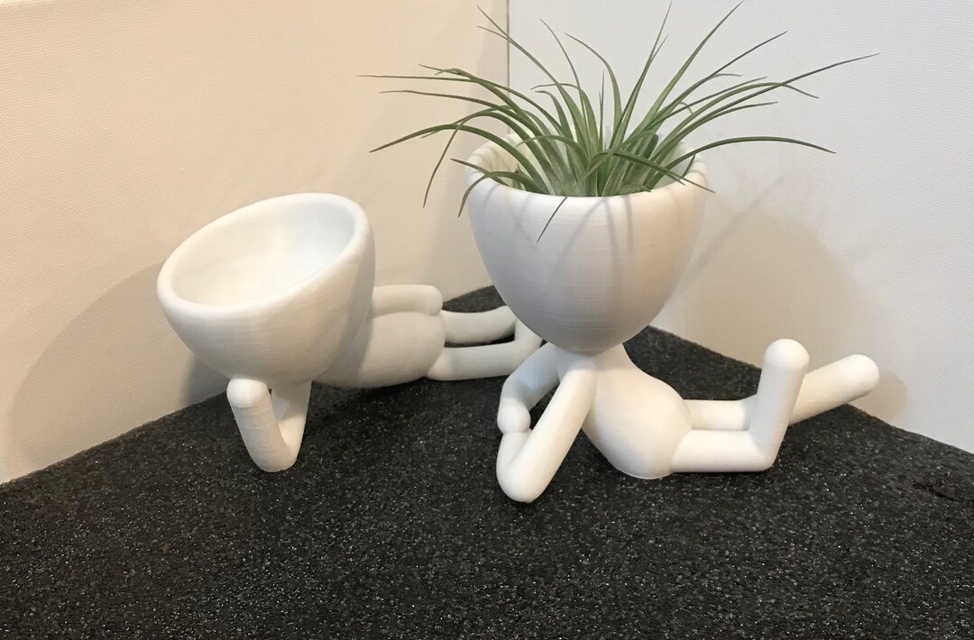 3D Printed 'lazy Day' Bundle Robert Planter Style Planters - Etsy