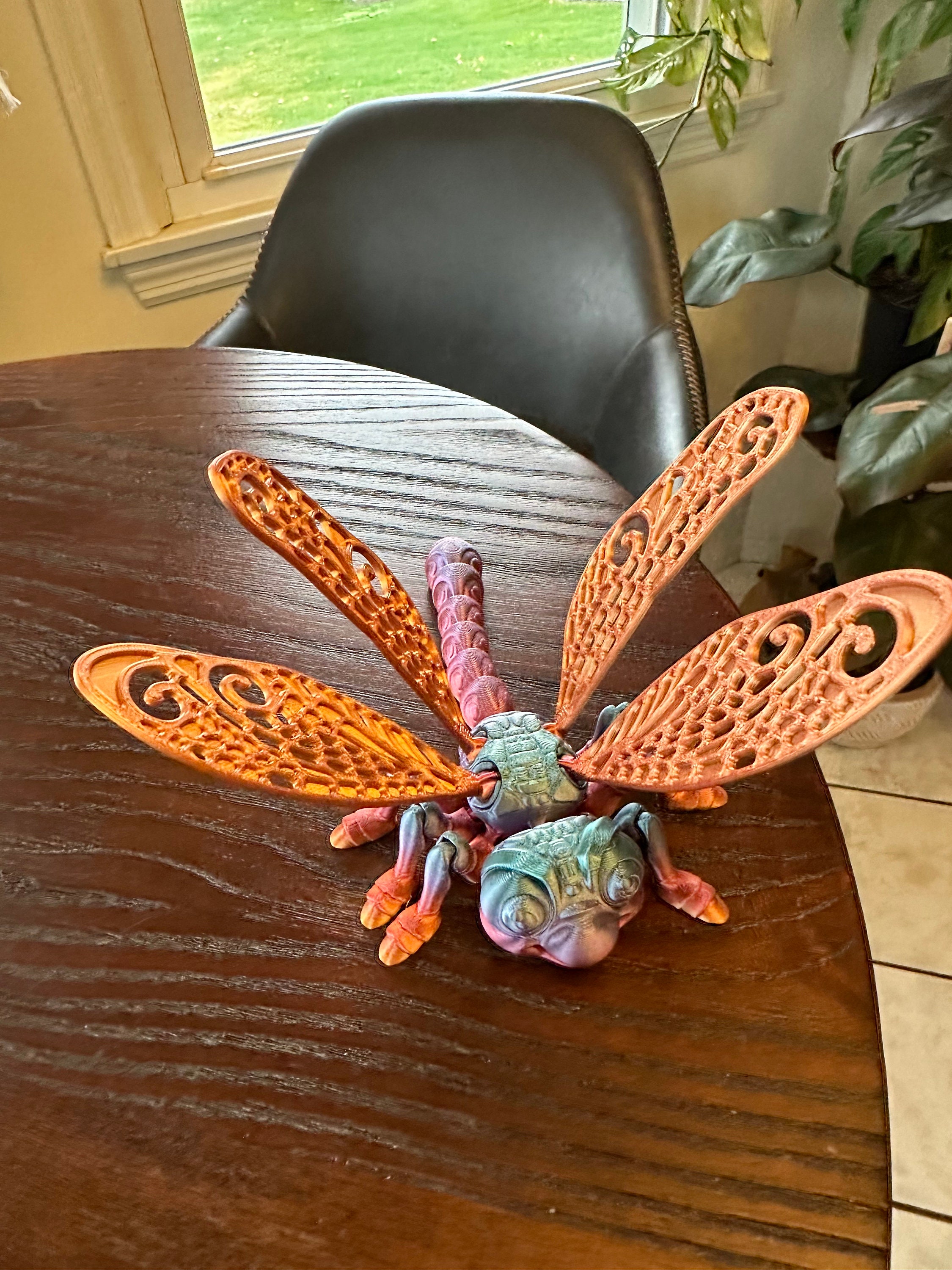 3D Printed Flexi Dragonfly (random Rainbow Colors) - Etsy