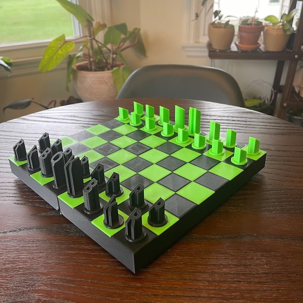 Mini 3d Printed Chess Set - Etsy