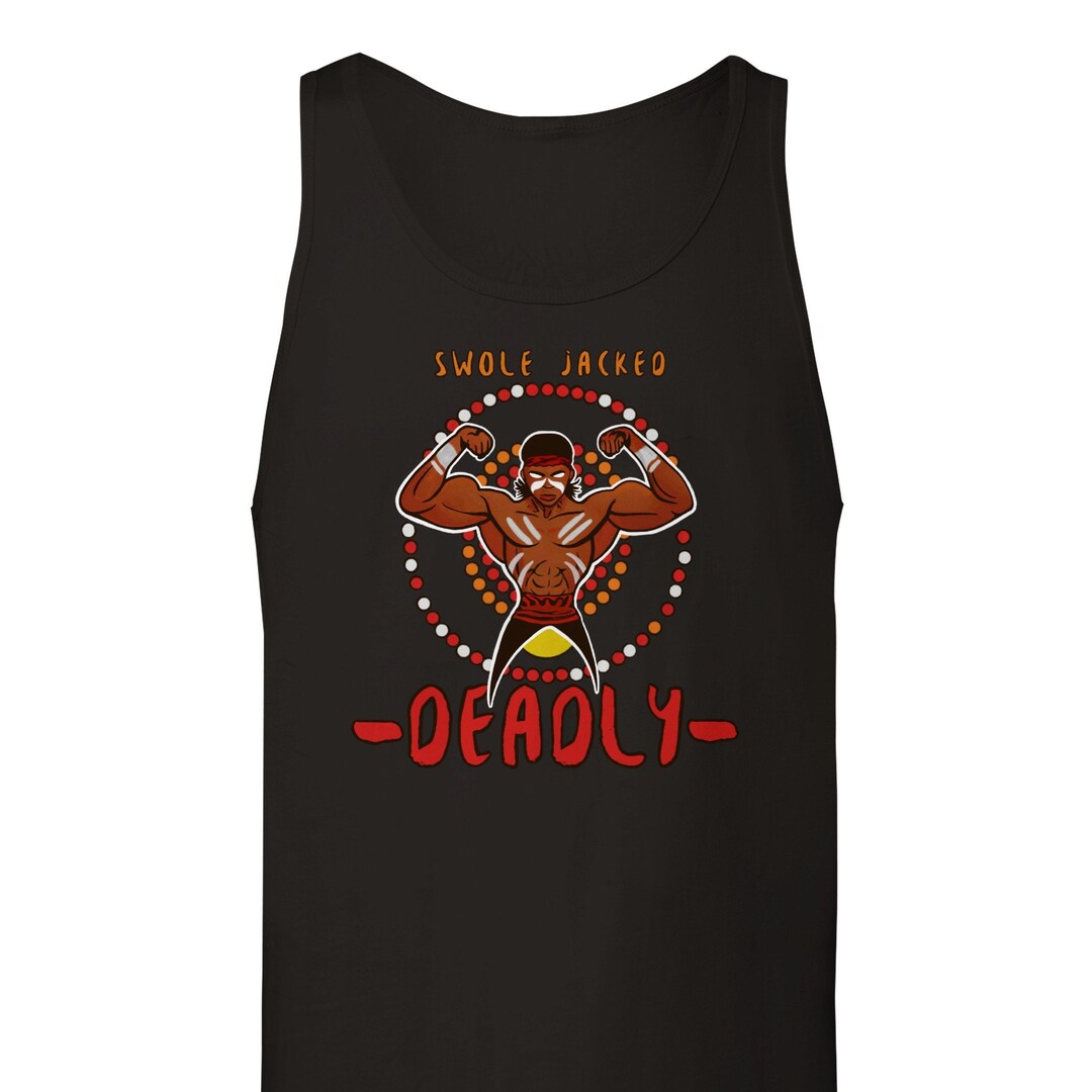 Aboriginal Tank Top Swole Jacked Deadly Aboriginal Singlet - Etsy