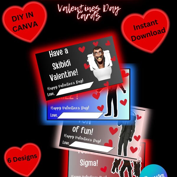 Skibidi Toilet Cards - Etsy