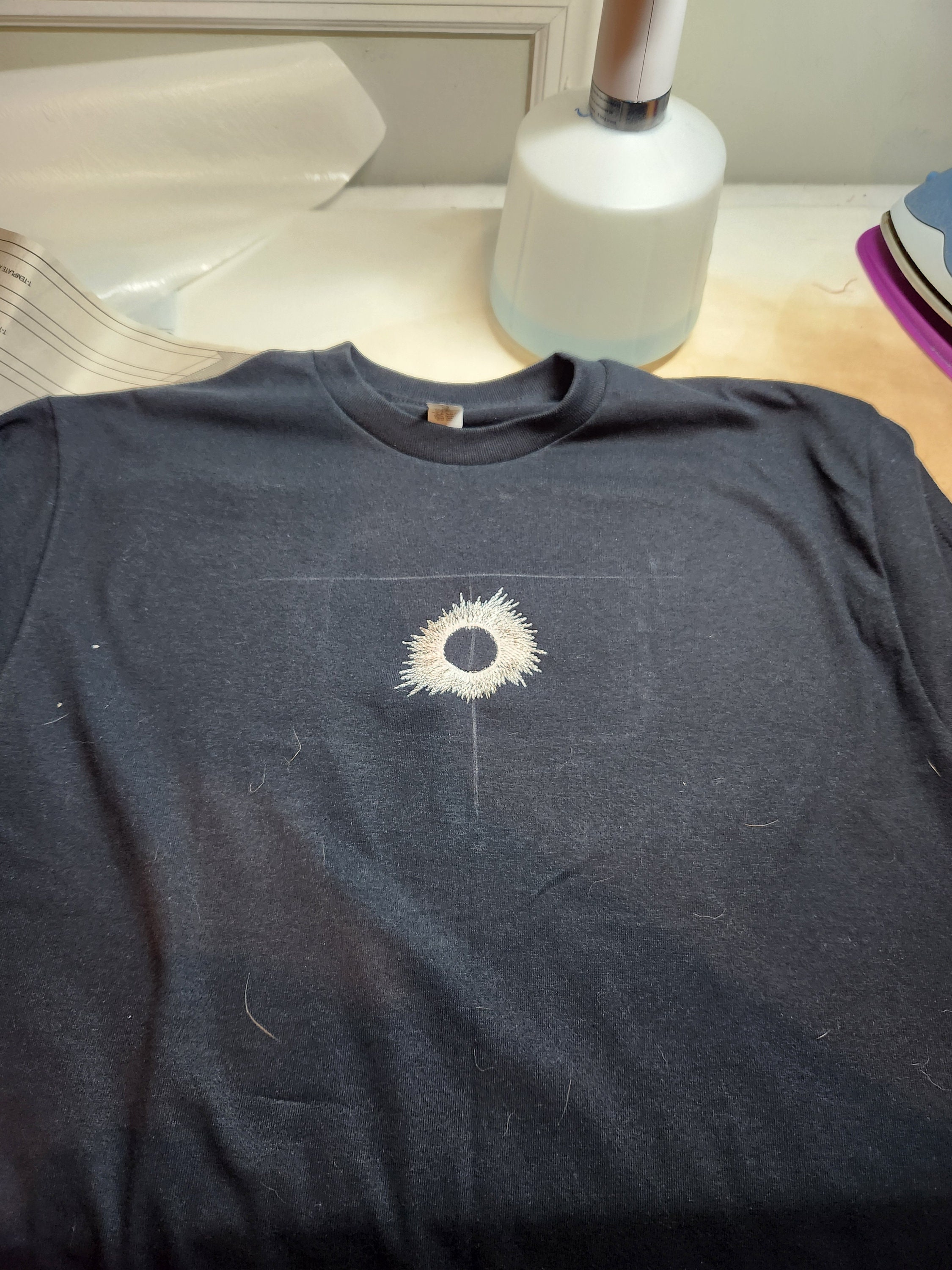 Solar Eclipse Totality Machine Embroidery Design - Etsy