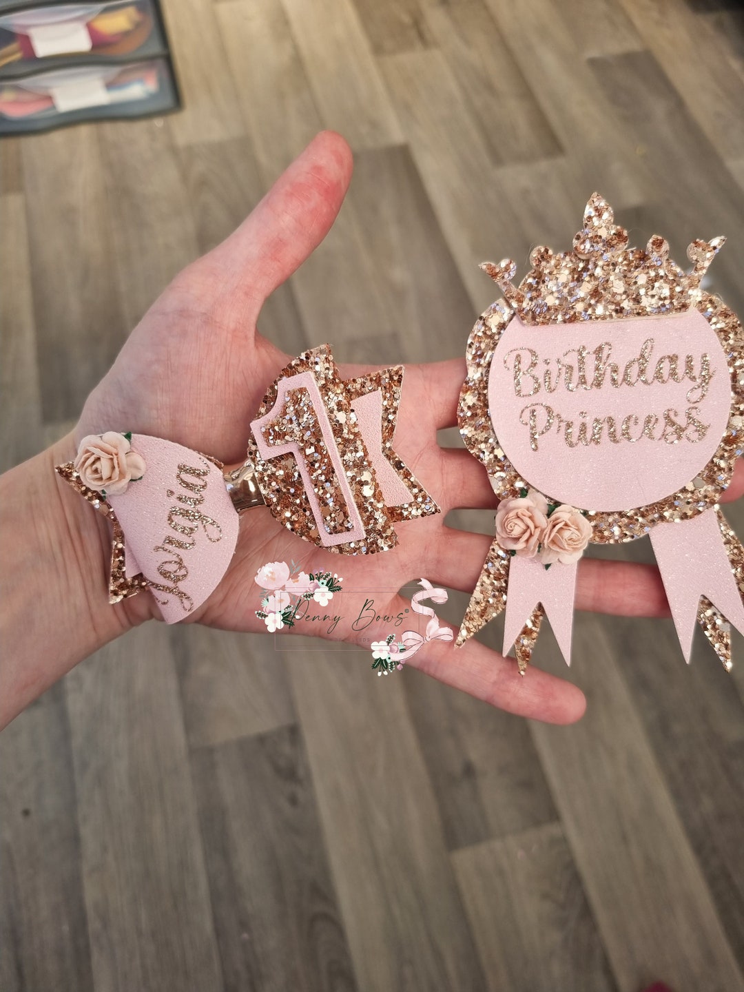 Personalised Birthday Bow Badge Set Personalised Birthday - Etsy