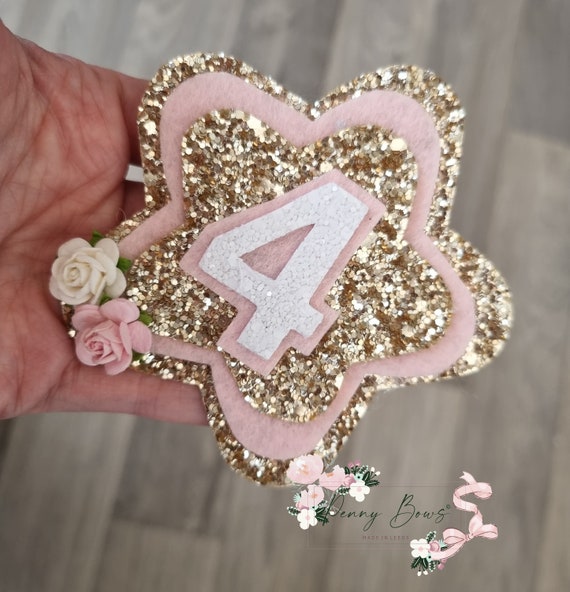 Gold and Pink Birthday Badge Star Birthday Badge - Etsy