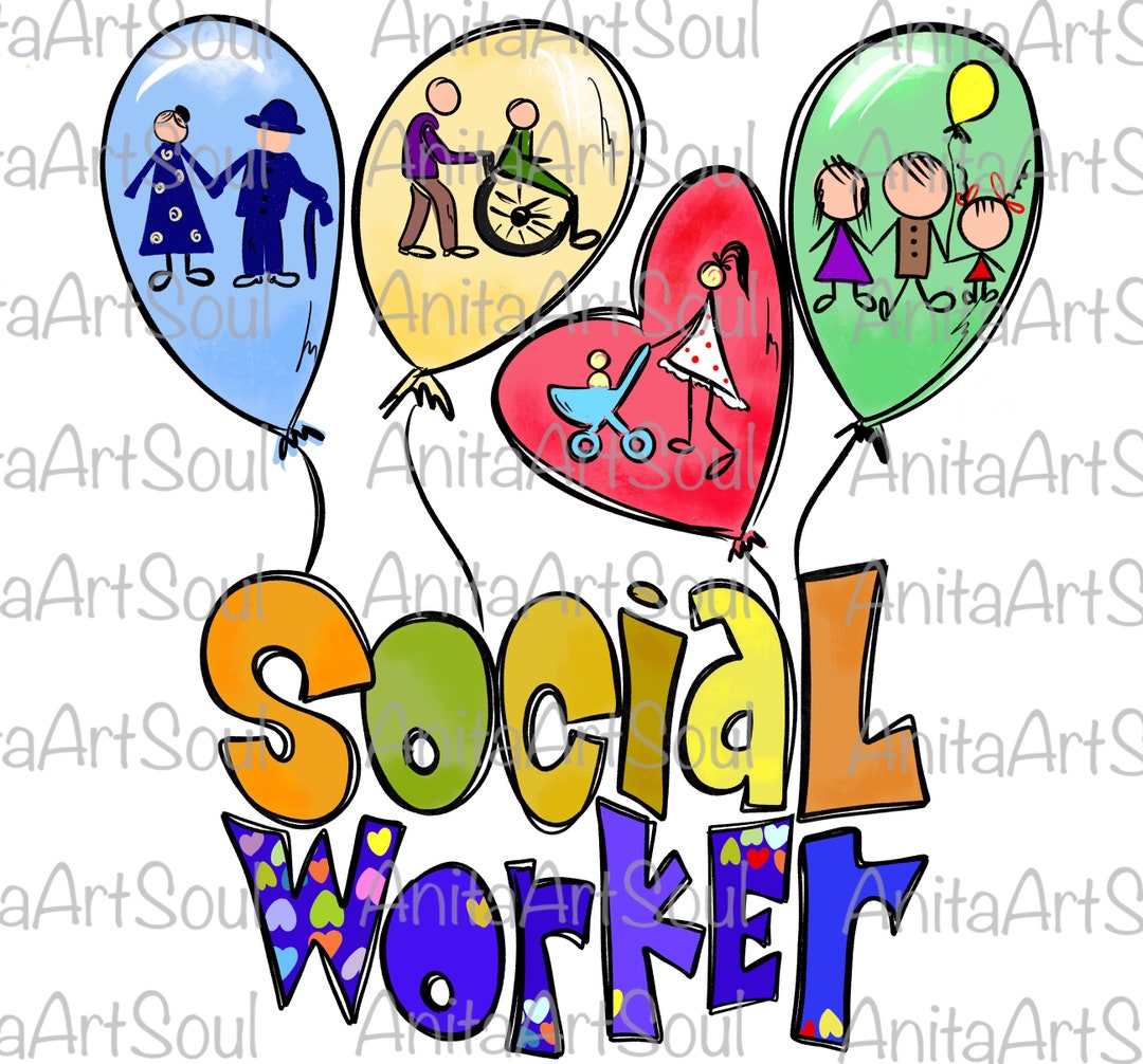 Social Worker Sublimation PNG Desig, Social Services, Hand Drawn ...