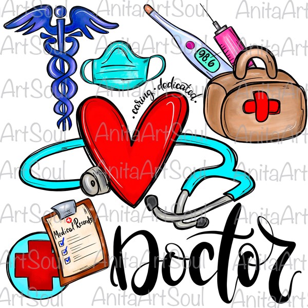 Hospital Hand Drawn Clip Art - Etsy