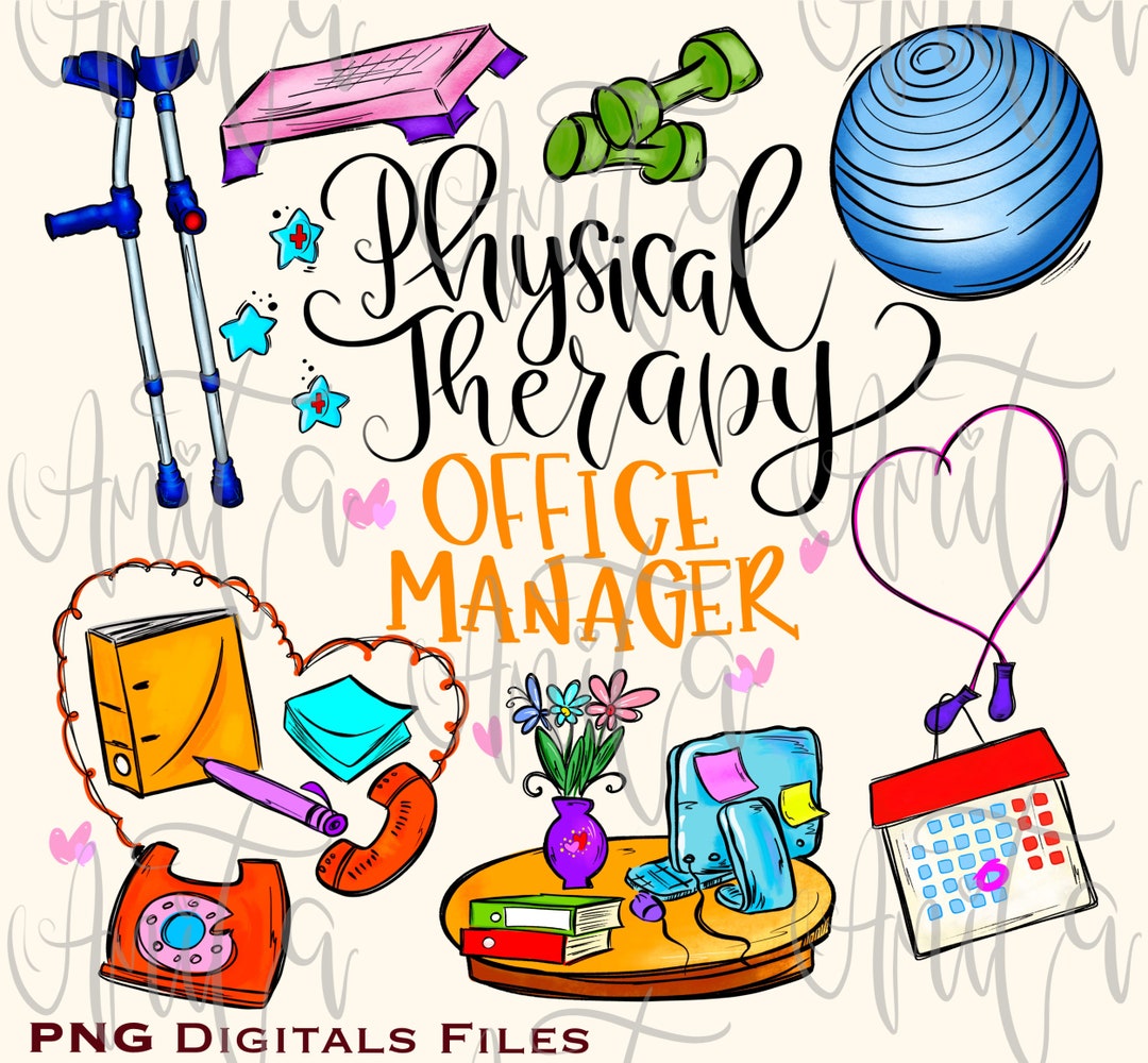 Physical Therapy Office Manager Sublimation PNG Design, Physical ...