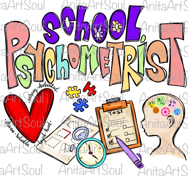 School Psychometrist Sublimation PNG Design Psychologist | Etsy