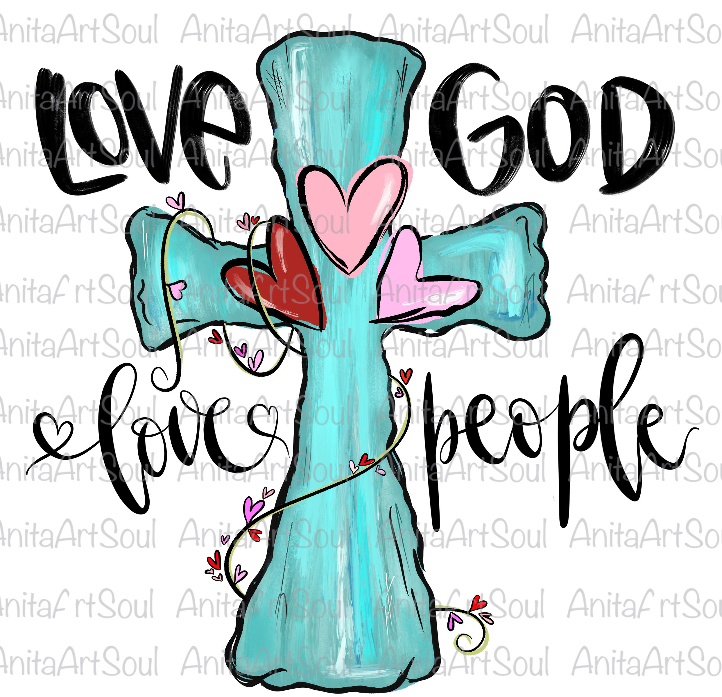 Love Cross Background