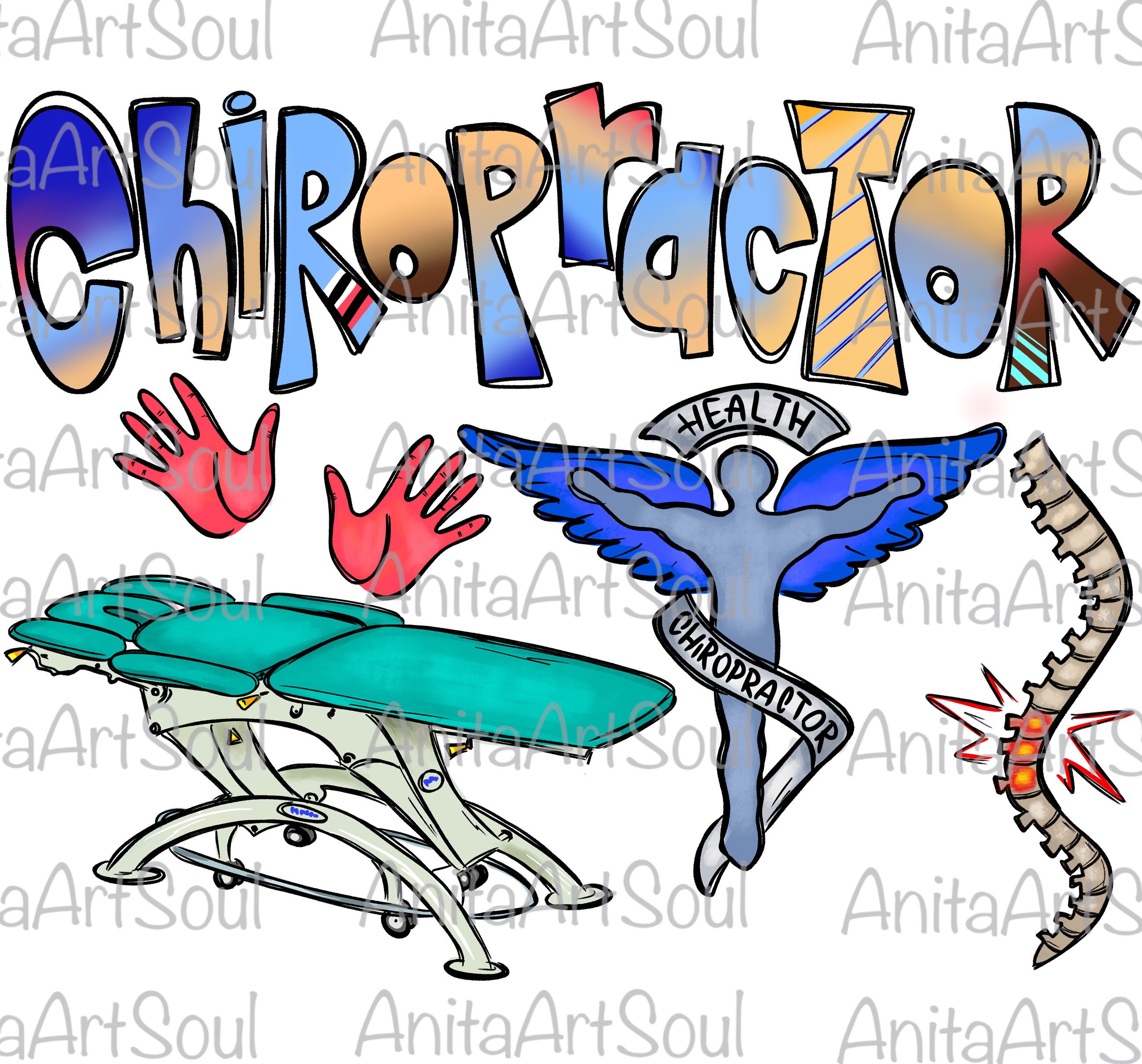 Chiropractic Spine Clipart No Background
