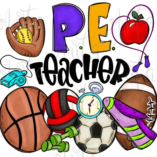 PE Teacher PNG School PE Teacher Digital Download Physical - Etsy