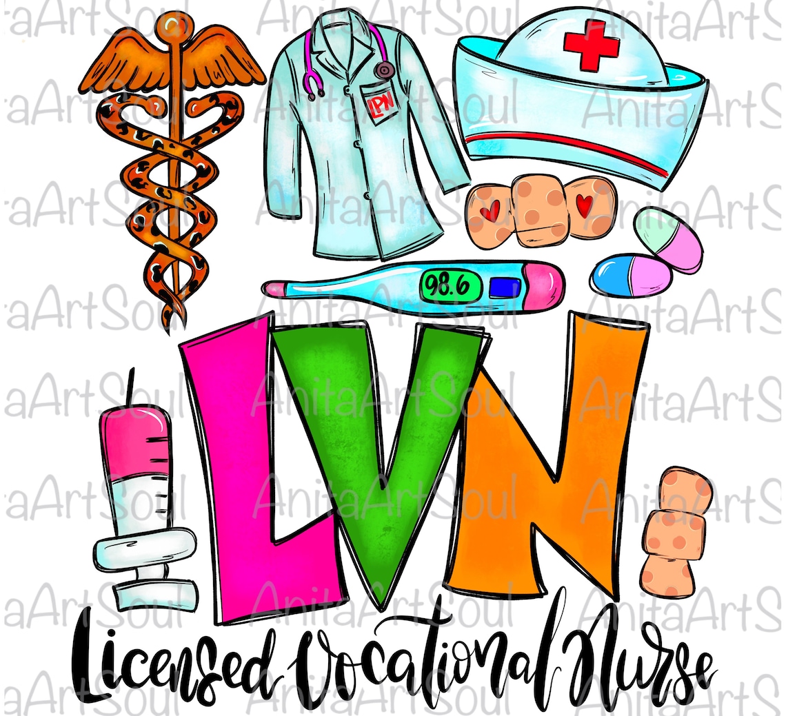Licensed Practical Nurse Sublimation PNG Design Nursing LVN - Etsy