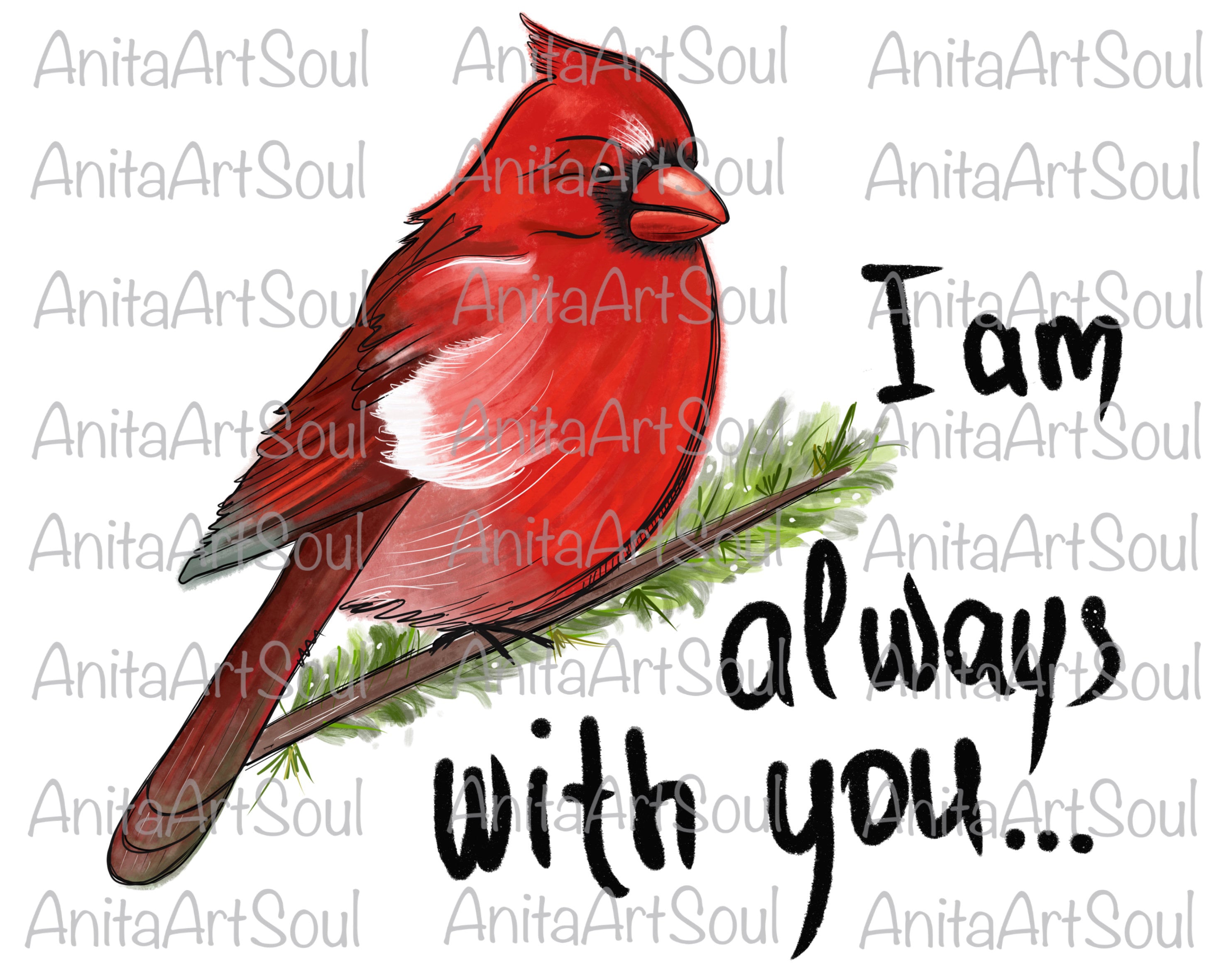 Red Bird Cardinal Watercolor PNG Sublimation Design Digital | Etsy