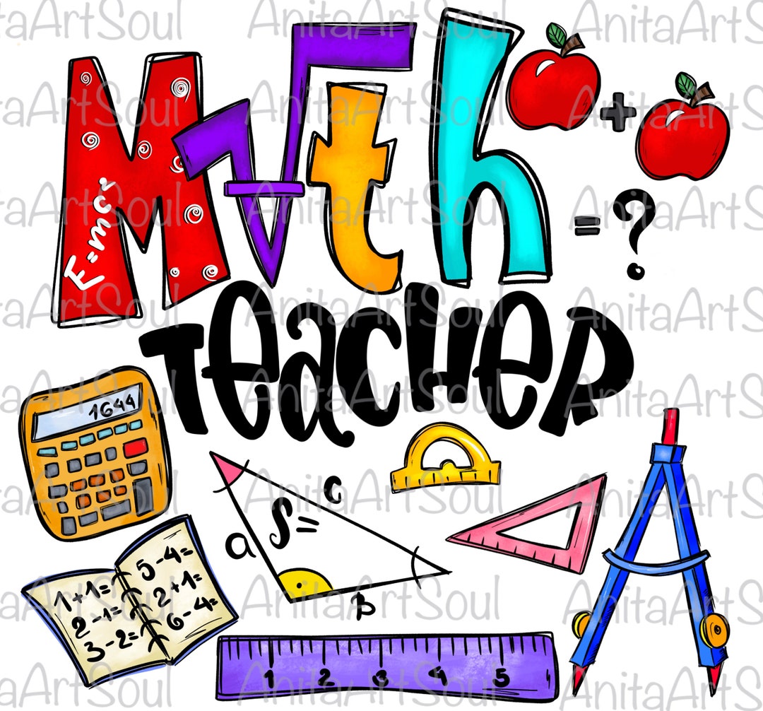 Math Teacher Sublimation PNG Design, Mathematics Teacher, Digital ...