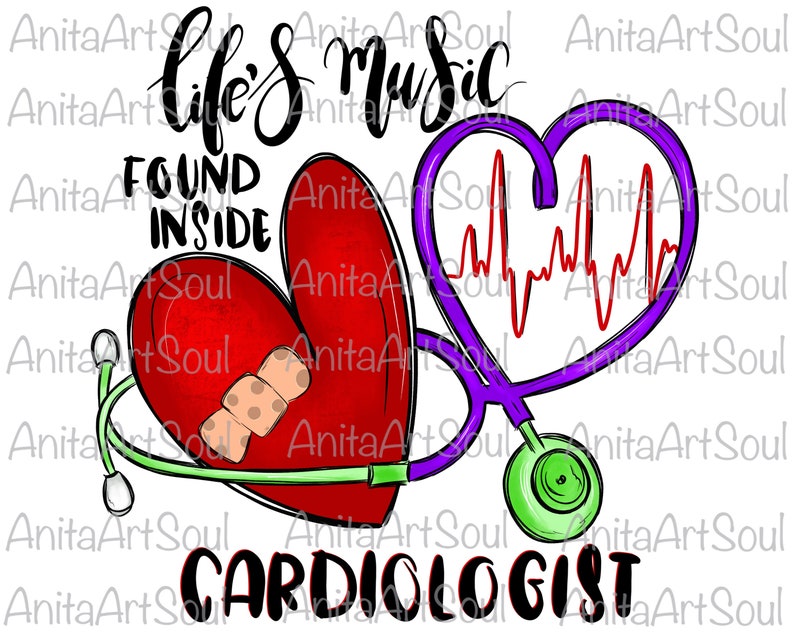Cardiologist Sublimation PNG Design Cardiology Cardiac - Etsy