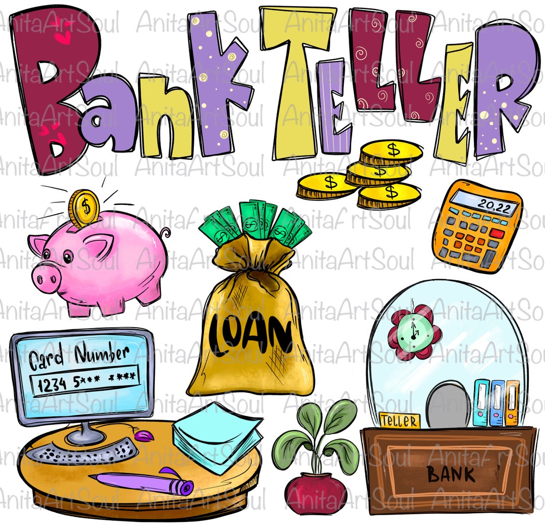 Bank Teller Sublimation PNG Design, Bank Life, Banking Life, Banker ...