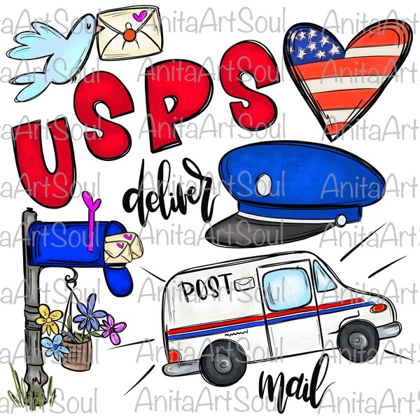 Usps Logo Png - Etsy