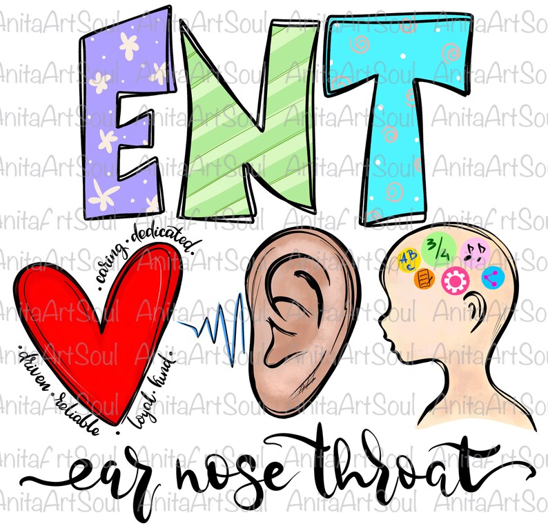 ENT Ear Nose Throat Sublimation PNG Design Otolaryngology | Etsy