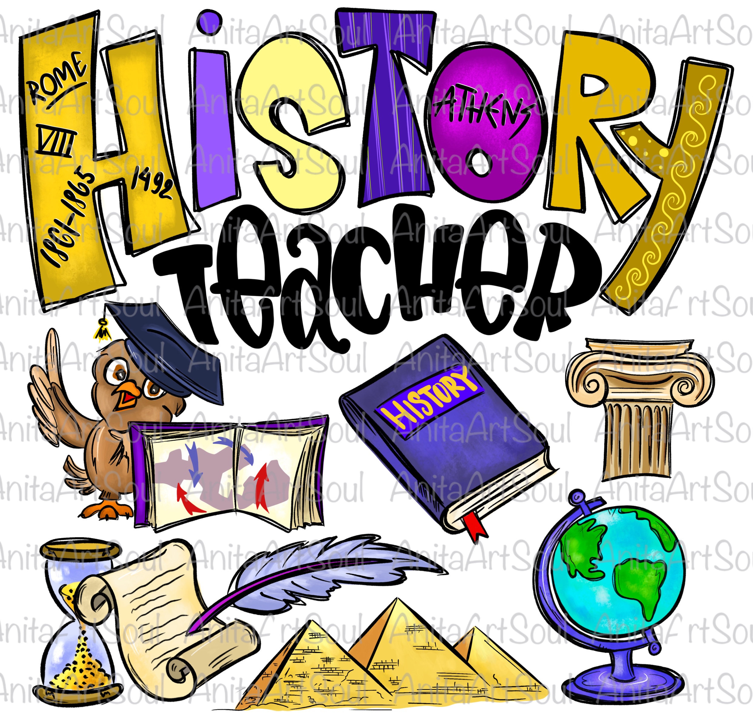 World History Teacher Clipart