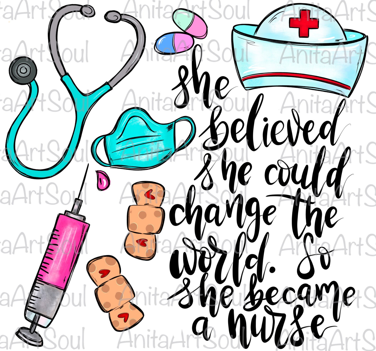 Nurse Sublimation PNG Design Nursing Designs Registered - Etsy