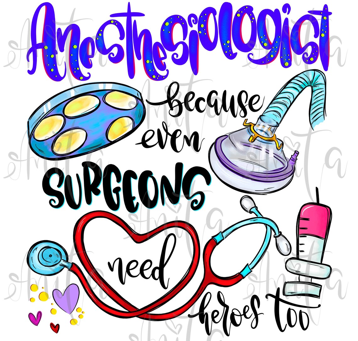 Anesthesiologist Sublimation PNG Design Anesthesia Tech - Etsy