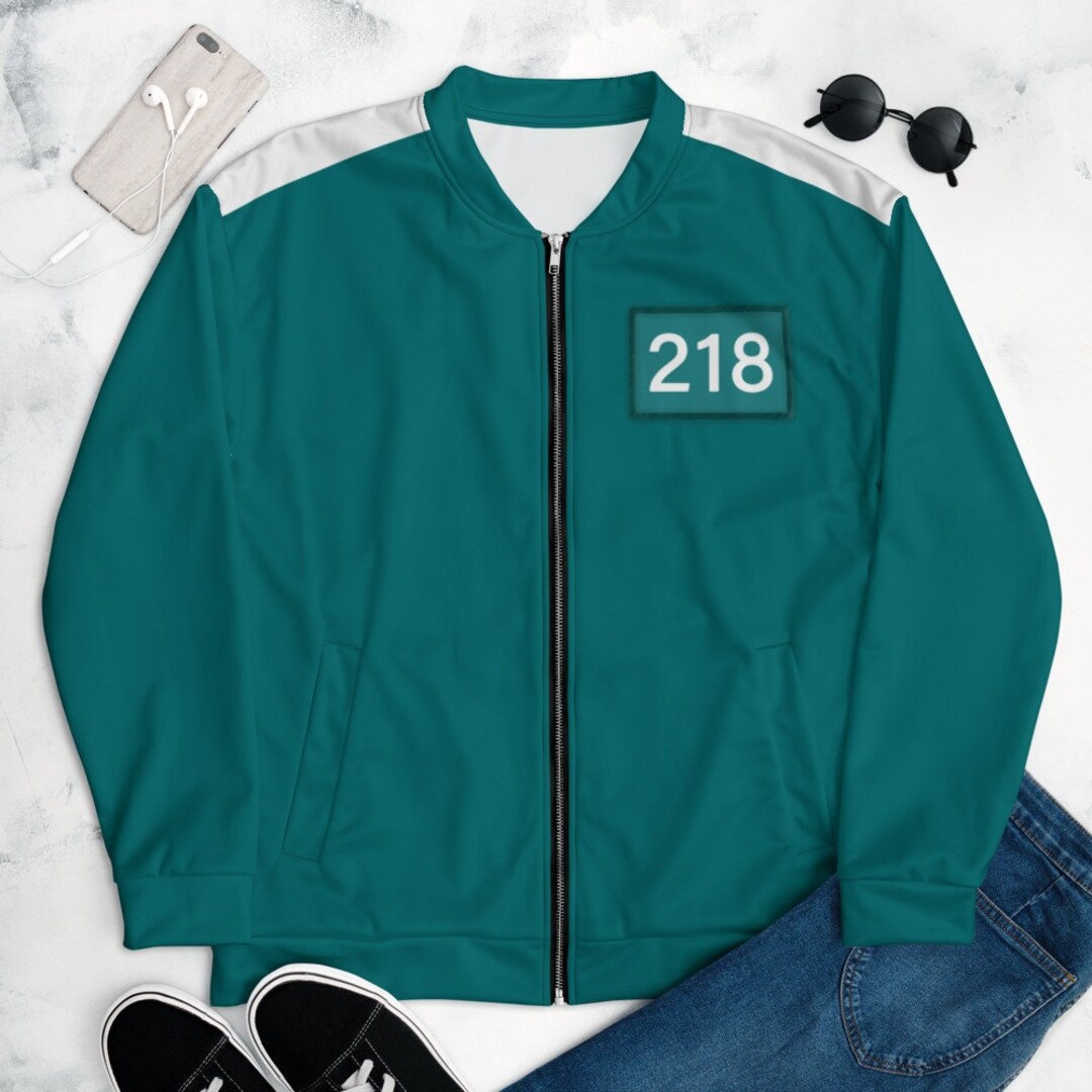 CUSTOMIZABLE NUMBER | Green Cosplay Bomber Jacket - Etsy
